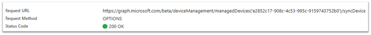 What Happens when you press the Sync button in Intune