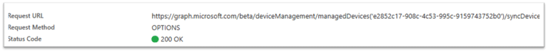 What Happens when you press the Sync button in Intune