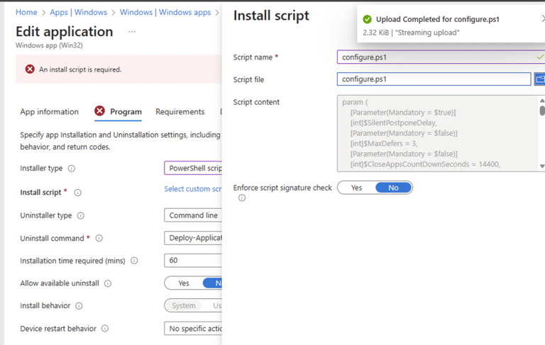 PowerShell Script Installer Support for Win32 apps in Intune - Patch My PC