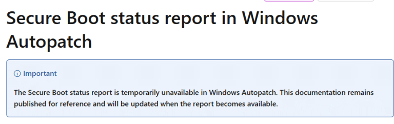 Secure Boot Status Report: Secure Boot Readiness in Intune