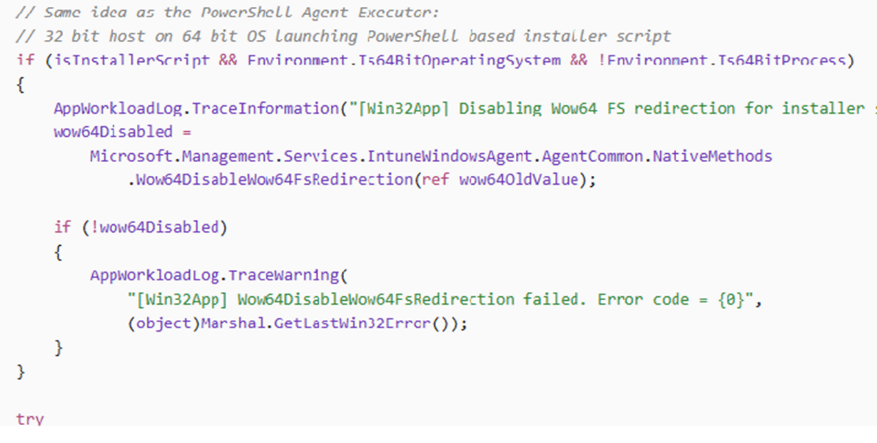 Intune Win32 PowerShell Script Installer 64 Bit Switch Not Working
